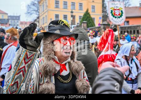 Carnival procession (Slavic carnival) in areal of Sevcin Mine in ...