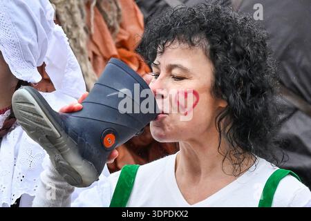 Carnival procession (Slavic carnival) in areal of Sevcin Mine in ...