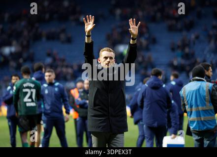 Watford manager Edward Still applauds the fans at full time following ...