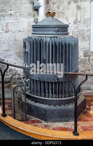 A victorian cast iron Gurney Stove used to heat the inside of Hereford ...