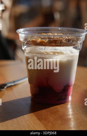 Delicious Dessert With Layers of Fruit and Cream Served in a Lovely ...