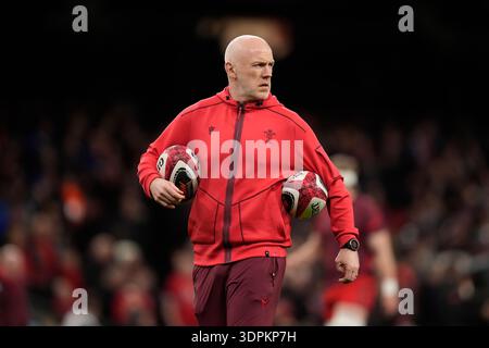 Wales head coach Steve Tandy during the Guinness Men's Six Nations ...
