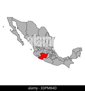 Michoacán of Mexico map shape, travel web concept icon vector ...