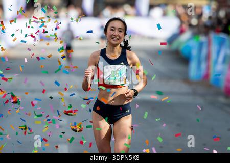 February 15, 2026: Joy Jiang (85) female elite winning third place 02: ...