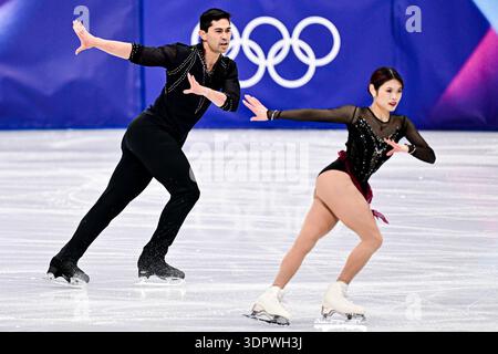 Emily Chan / Spencer Akira Howe (USA) during the Olympic Winter Games ...