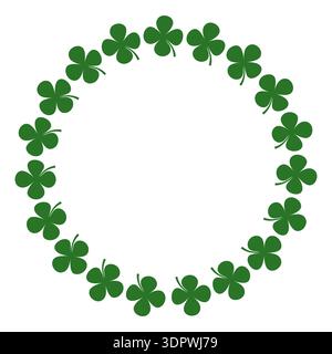 Simple Green Circle Border Frame With Green Leaves And Red Cherry Berry ...