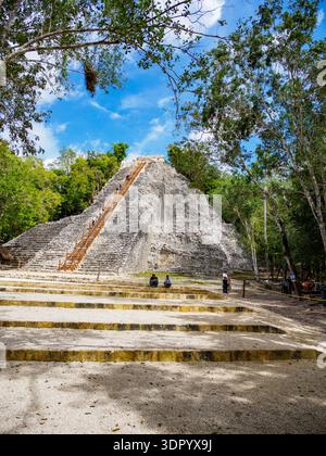 Ixmoja pyramid, Nohoch Mul, Maya ruins, Coba Archeological Area ...
