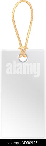 Price tag hang on the thread. Vector illustration Stock Vector Image ...