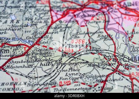 Early 1970s map of UK. Towns and villages of England before the M25 ...