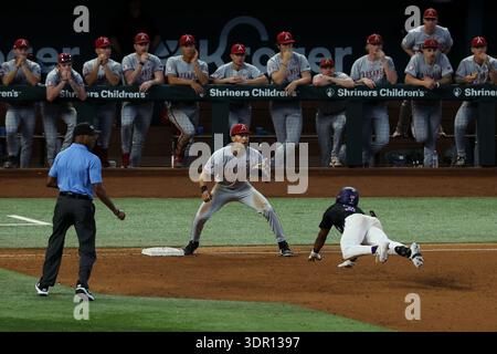Arkansas' TJ Pompey (5) during an NCAA regional baseball game on Friday ...