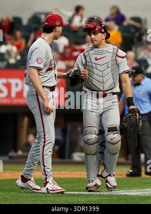 Arkansas' Ryder Helfrick (27) during an NCAA regional baseball game on ...