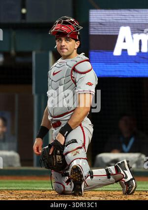 Arkansas' Ryder Helfrick (27) during an NCAA regional baseball game on ...