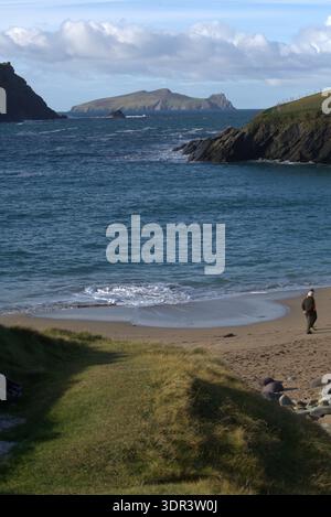 Inishtooskert Island, known as the dead man or the sleeping giant, one ...