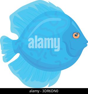 discus exotic fish cartoon vector illustration Stock Vector Image & Art ...