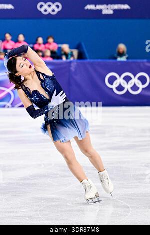 MILAN, ITALY. February 17: SAKAMOTO Kaori (JPN) compete in Figure ...
