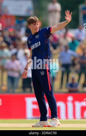 Colombo, Sri Lanka. 18th February 2026. Sahibzada Farhan of Pakistan ...