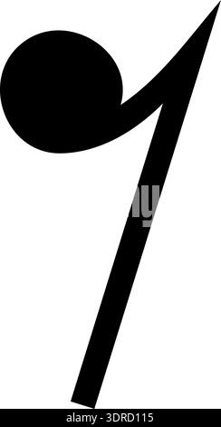 Monochrome vector graphic of a semibreve rest as used in sheet music to ...