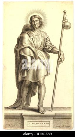 This depiction of Saint James as a pilgrim illustrates his traditional ...