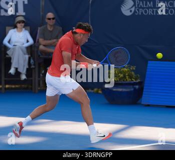 Brandon Nakashima (USA) in action during his Semi Final match agianst ...