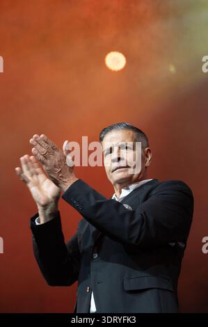 Jose Salazar, the singer from the group Los Chunguitos performs during ...