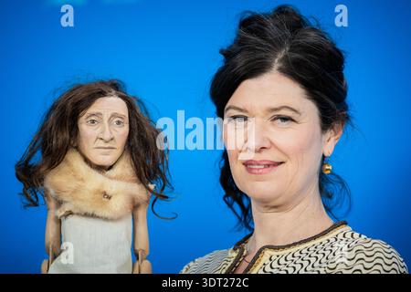 Director Anna Fitch with the puppet Yo at the photocall for the film ...