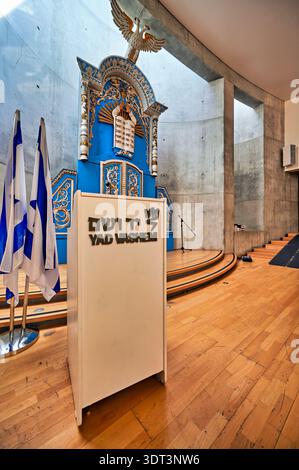 Jerusalem Israel. The synagogue inside Yad Vashem. Memorial to the ...