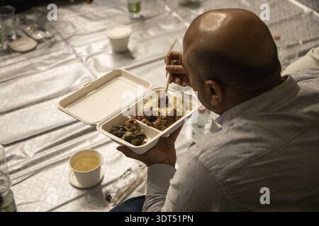 Milan, Via Meda, San Gottardo, Al-Wahid Mosque. Iftar, breaking the ...