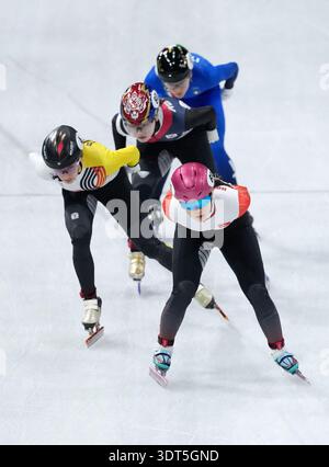 Ching Yan Lam of Hong Kong looks on before competing on the Short Track ...