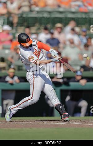 Baltimore Orioles' Pete Alonso hits a home run off Seattle Mariners ...
