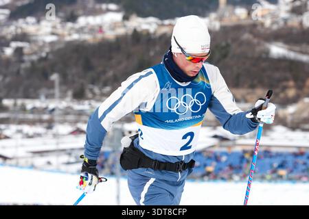 Val di Fiemme, Italy 20260221. Andrew Musgrave from Great Britain warms ...