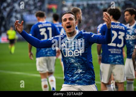 Maxence Caqueret of Como 1907 celebrates after scoring a goal during ...