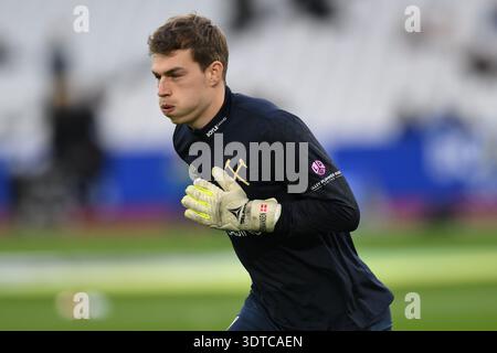 Mads Hermansen Goalkeeper of West Ham United looks on during the ...
