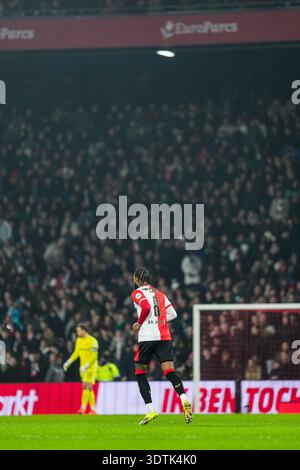 ROTTERDAM - Jeremiah St. Juste of Feyenoord leaves the field injured ...