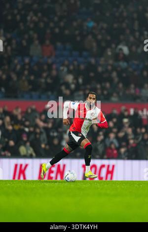 ROTTERDAM - Jeremiah St. Juste of Feyenoord leaves the field injured ...