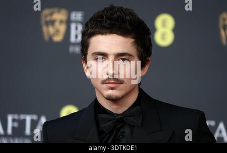 Timothee Chalamet attends the 2026 EE BAFTA Film Awards at The Royal ...
