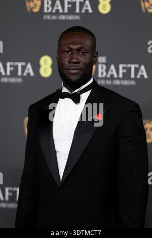 Stormzy attends the 2026 EE BAFTA Film Awards held at The Royal ...