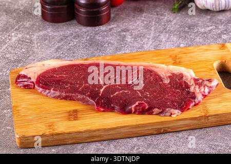 Raw beef sriploin marble beef steak Stock Photo - Alamy