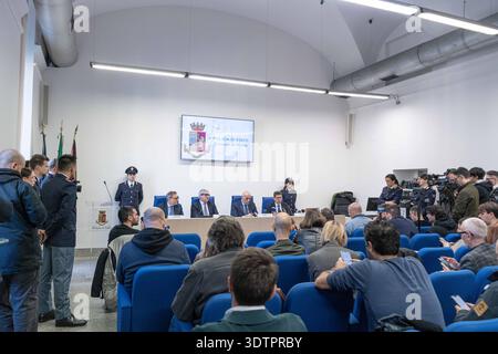 Milan, Milan Police Headquarters, press conference for the arrest of ...