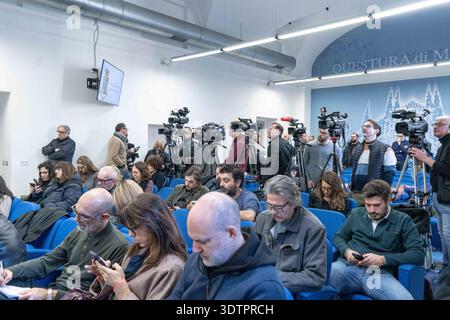 Milan, Milan Police Headquarters, press conference for the arrest of ...