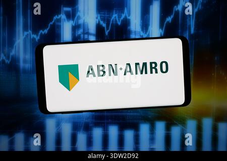 In this photo illustration, the ABN AMRO logo is seen displayed on a ...