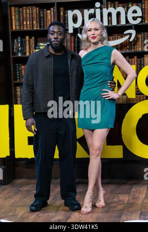 Ross Garshong and Ellie Buckley attend the "Young Sherlock" World ...
