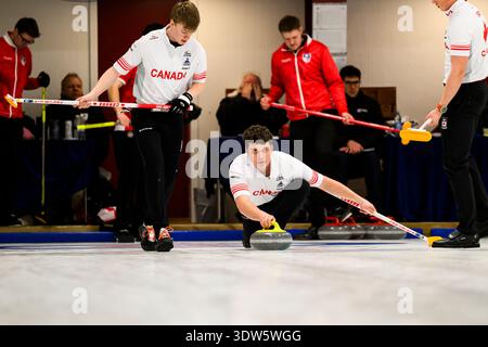 Team Canada - men, Owain Fisher. World Junior Curling Championships ...