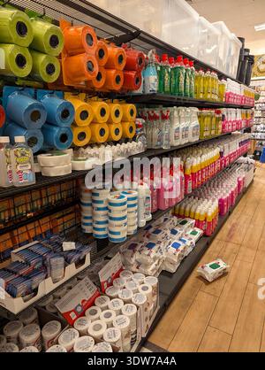 Rolls Of Toilet Paper Towels Hygiene. Roll on gray background top view ...