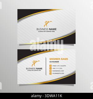 Abstract black and gold curved design perfect for luxury branding ...
