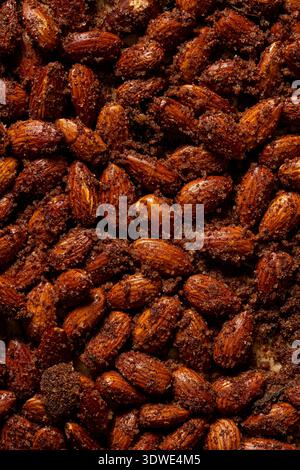 close up of protein rich roasted gram beans arranged in serving bowl on ...