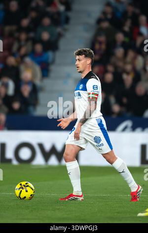 VALENCIA, SPAIN. 27 February, 2026. Carles Alena of Deportivo Alaves ...