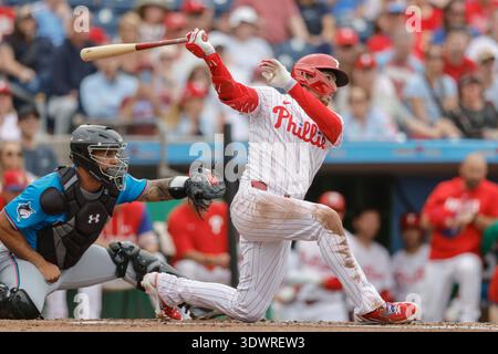 Miami Marlins second baseman Bryson Brigman (90) on defense during an ...