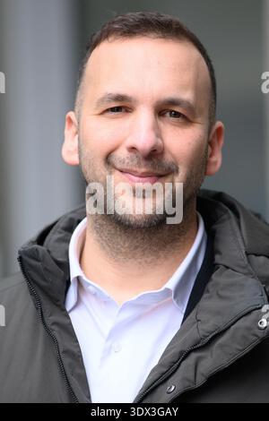 Green Party leader Zack Polanski welcomes his partner Richie Bryan onto ...