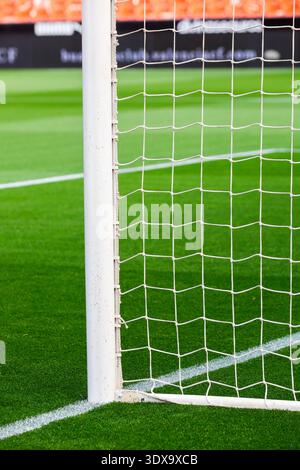 Back side the Goal at the football field Stock Photo - Alamy
