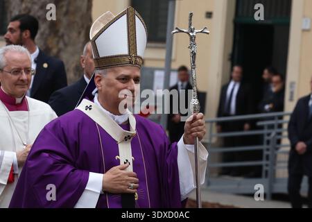 Pope Leo XIV arrives to celebrate the funeral service for late Cardinal ...